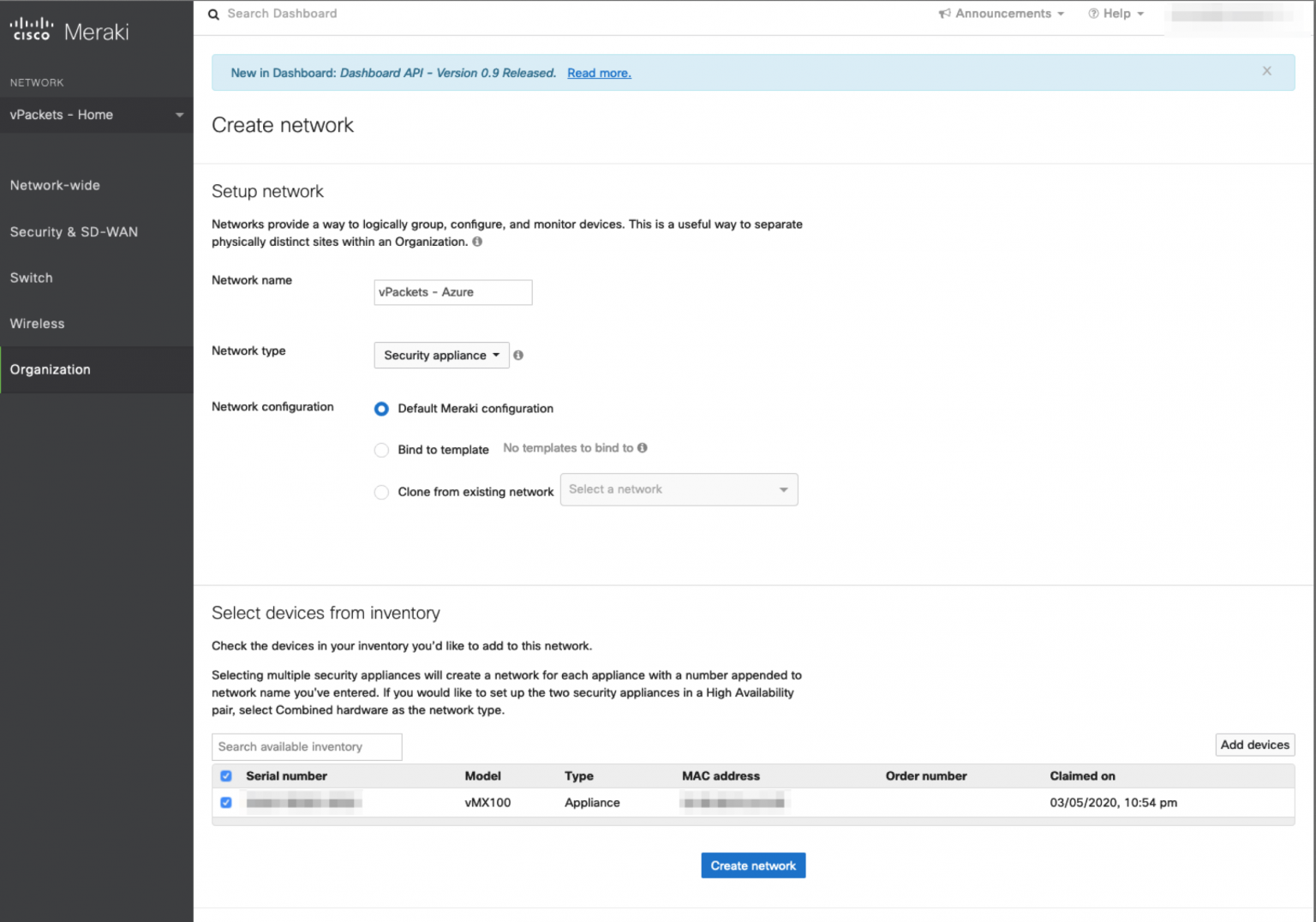 VPackets.netCisco Meraki vMX 100 deployment in Azure - VPackets.net