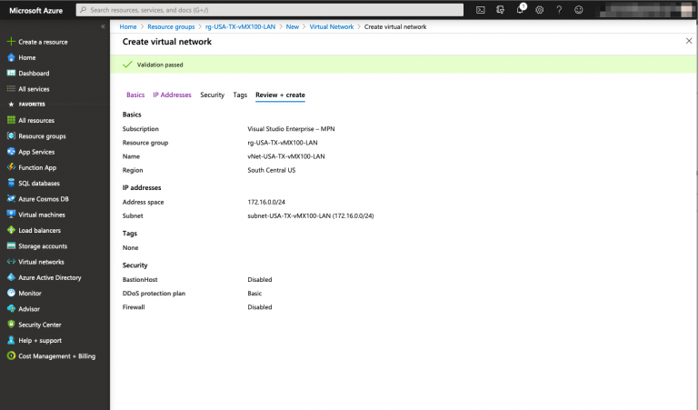 VPackets.netCisco Meraki vMX 100 deployment in Azure - VPackets.net