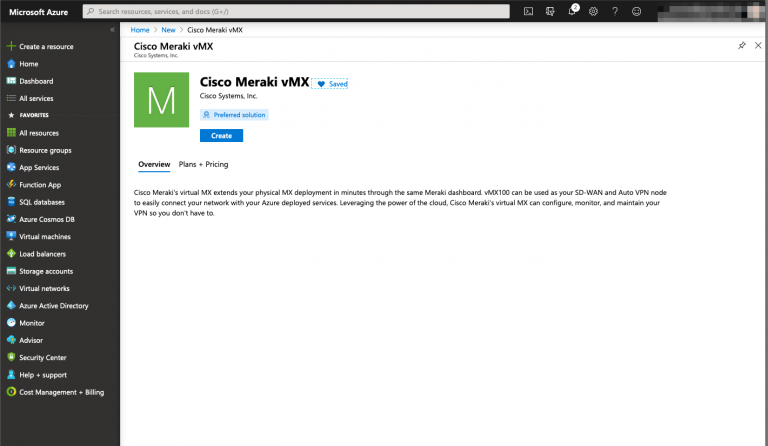 VPackets.netCisco Meraki vMX 100 deployment in Azure - VPackets.net