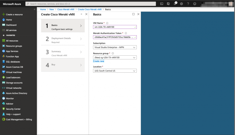 VPackets.netCisco Meraki vMX 100 deployment in Azure - VPackets.net